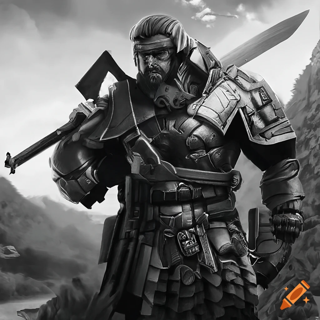 David facing goliath in a high-quality greyscale illustration on Craiyon