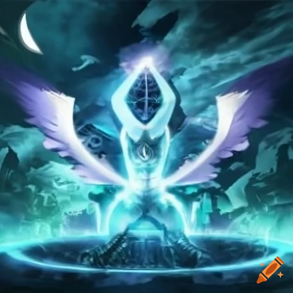 Personification of the world in a godly display of new order power on ...