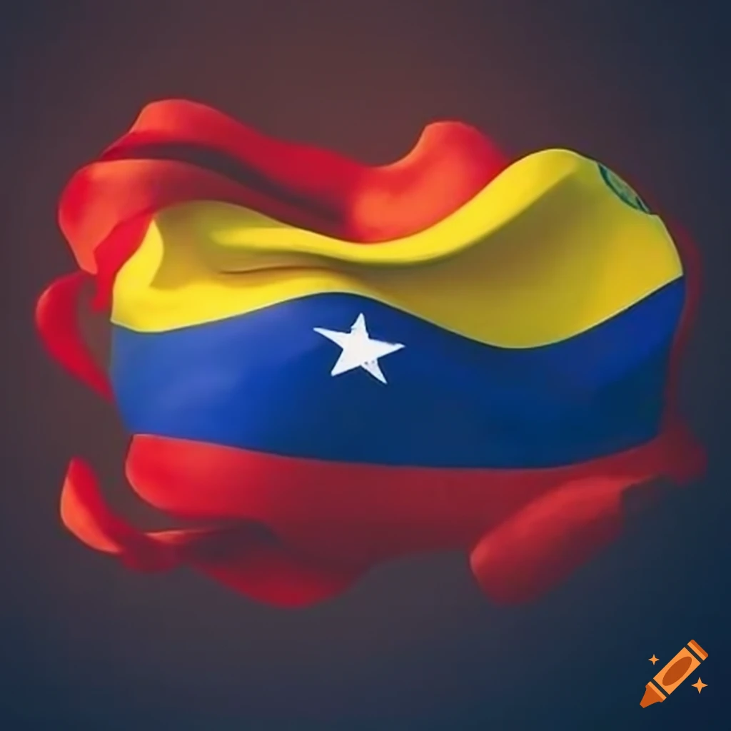 Colombian and Puerto Rican flags merged in a cultural fusion on Craiyon