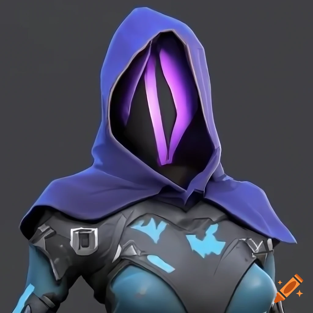 Female Omen character from VALORANT in 3D render on Craiyon