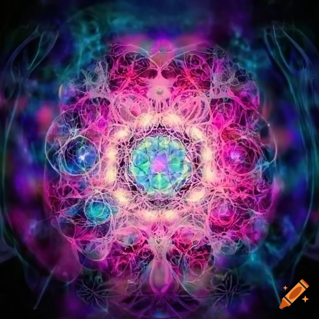 Intricate sacred geometry with feminine and angelic pink tones on Craiyon