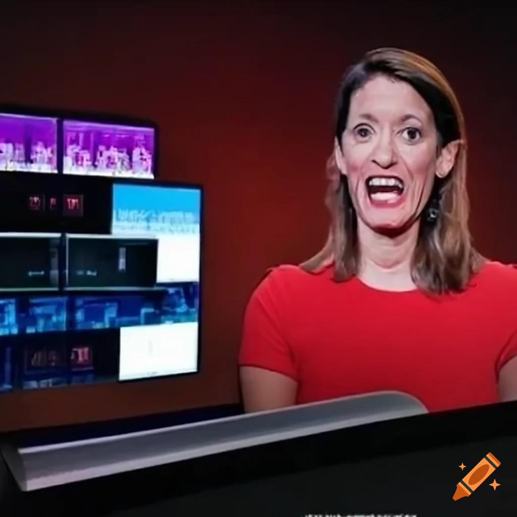 Satirical image of political commentator Katy Tur with humorous ...