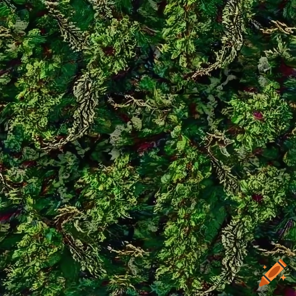 Dense mass of tangled vines and vegetation seamless texture on Craiyon