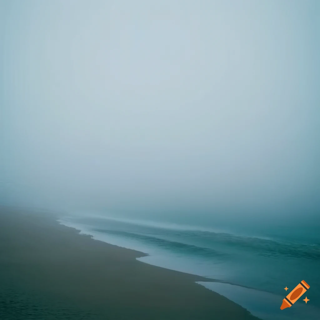 Foggy beach coast on Craiyon
