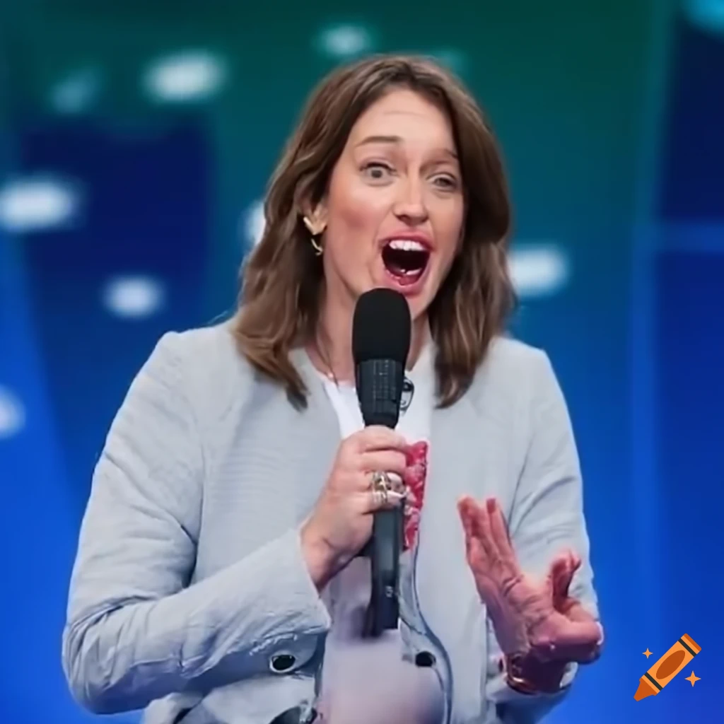 Satirical image of political commentator Katy Tur with humorous ...