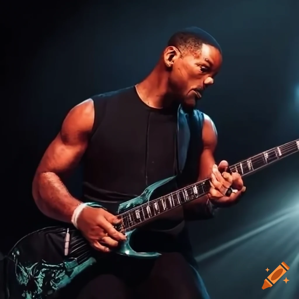 Will smith performing with a deathcore or death metal band showcasing ...