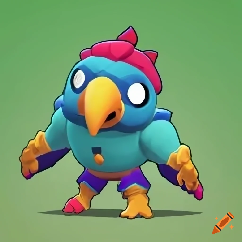 Brawl Stars OC parrot with human-like limbs on Craiyon