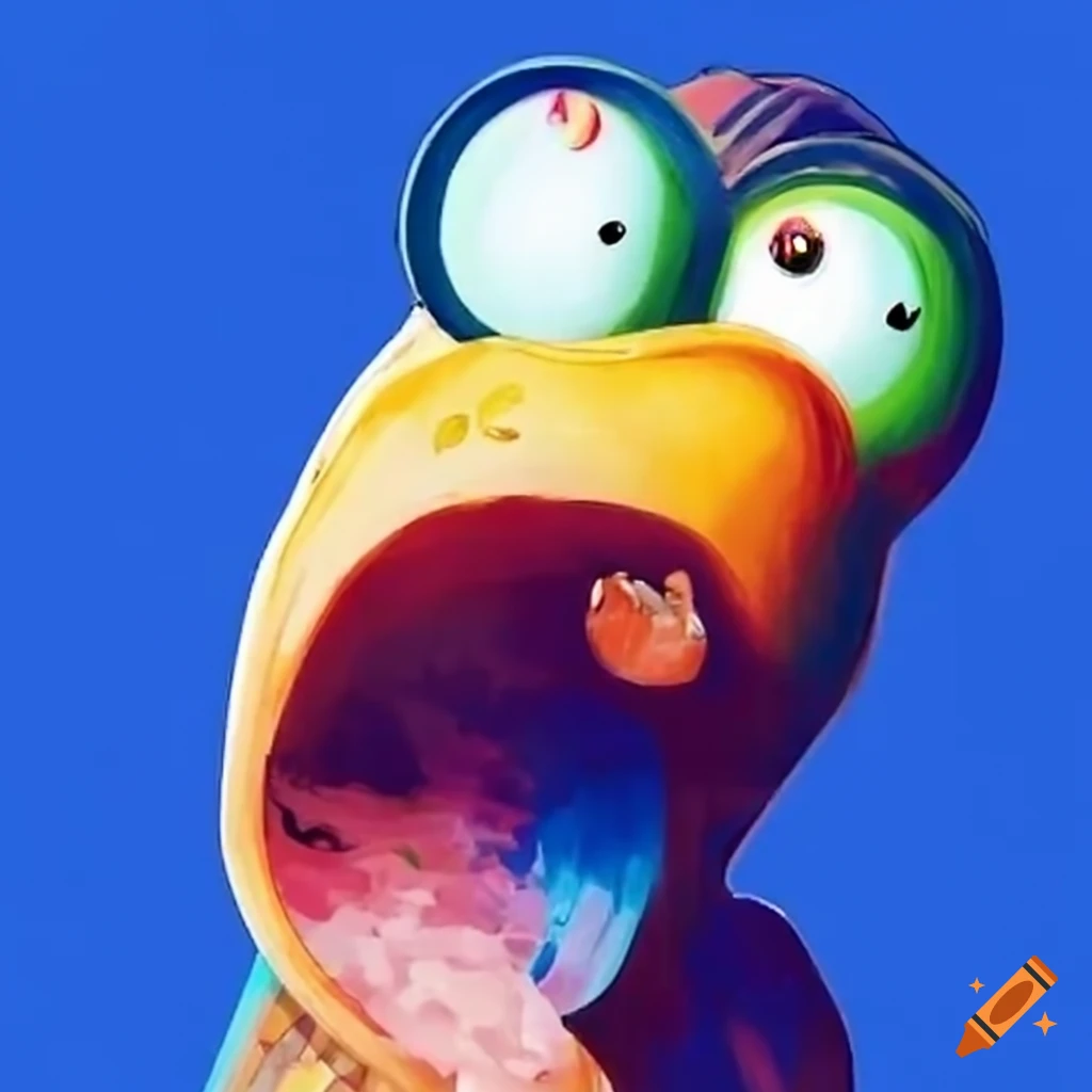 Weird, silly, and awkward cartoon characters on Craiyon