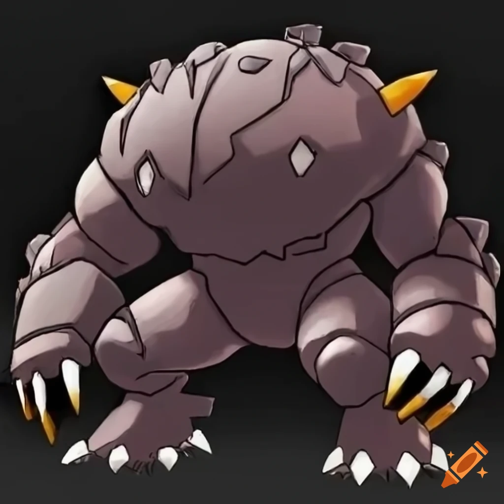 Massive heavily-armored golem pokemon with immense strength and rock ...