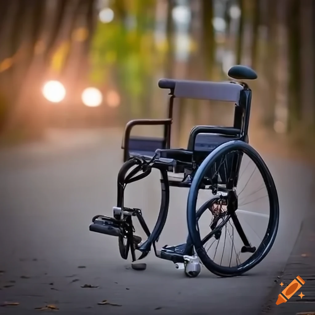 Wheelchair with bicycle pedals on Craiyon