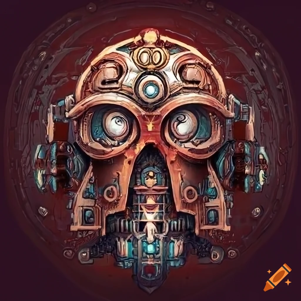Adeptus Mechanicus icon with intricate mechanical heart design on Craiyon