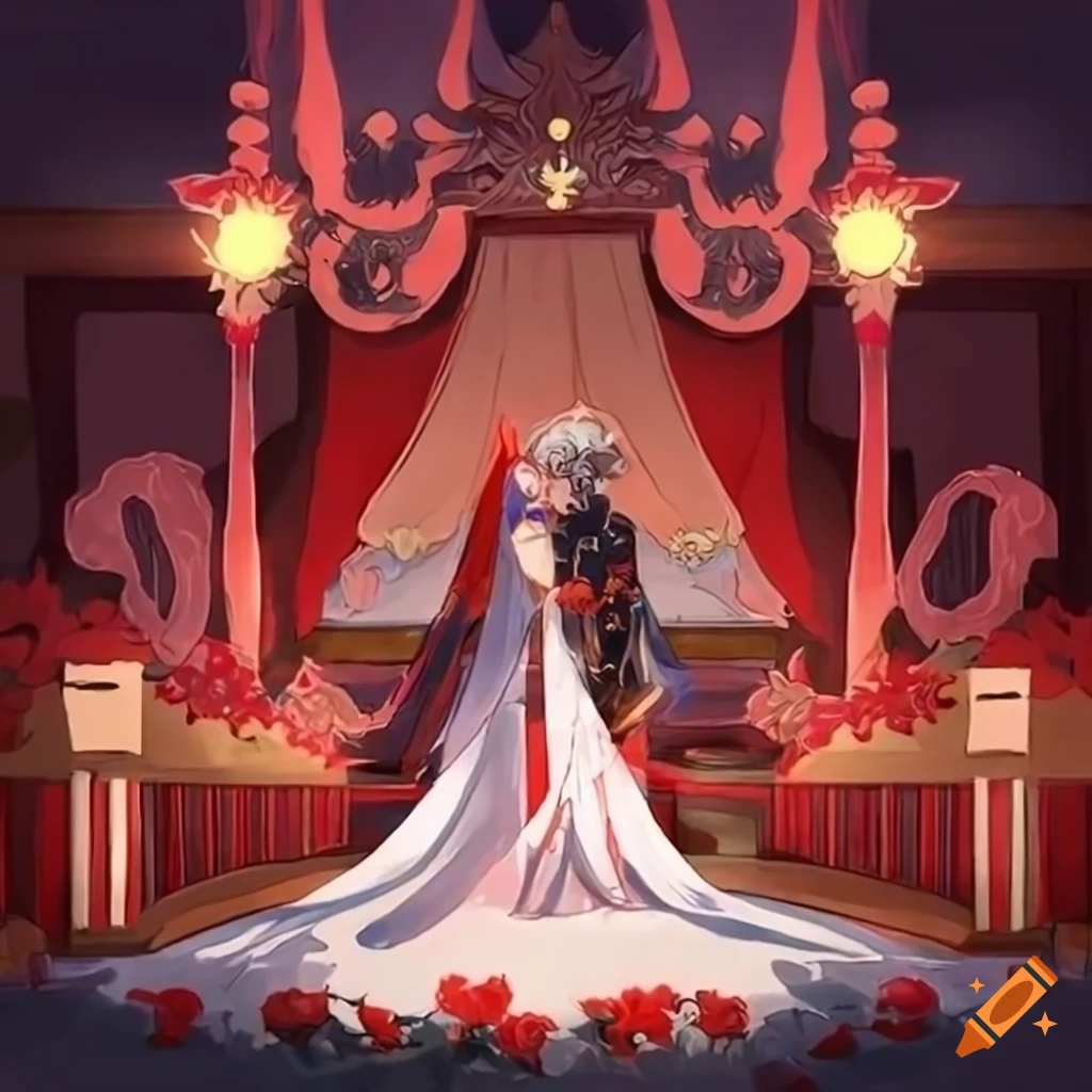 Painted wedding ceremony of Kazuha and The Wanderer in Genshin Impact ...