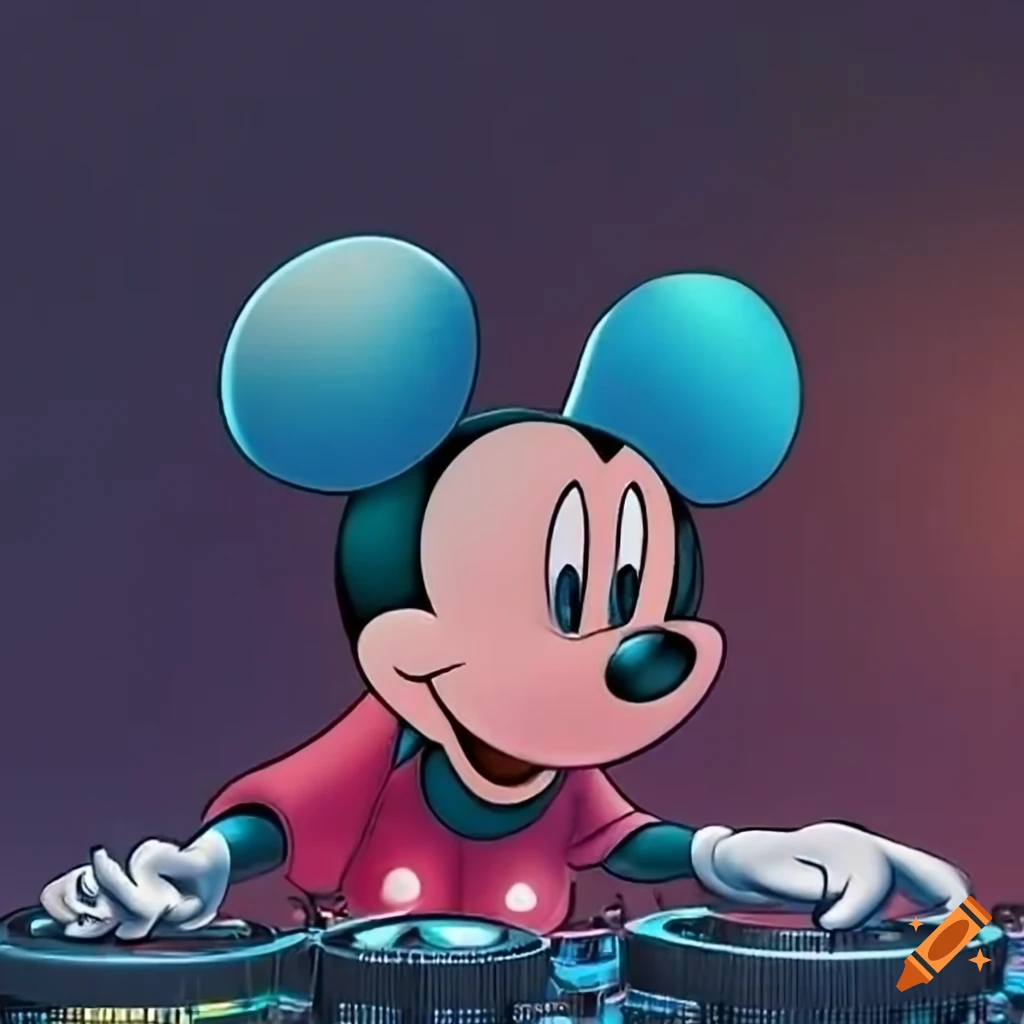 Mickey mouse as a dj on Craiyon