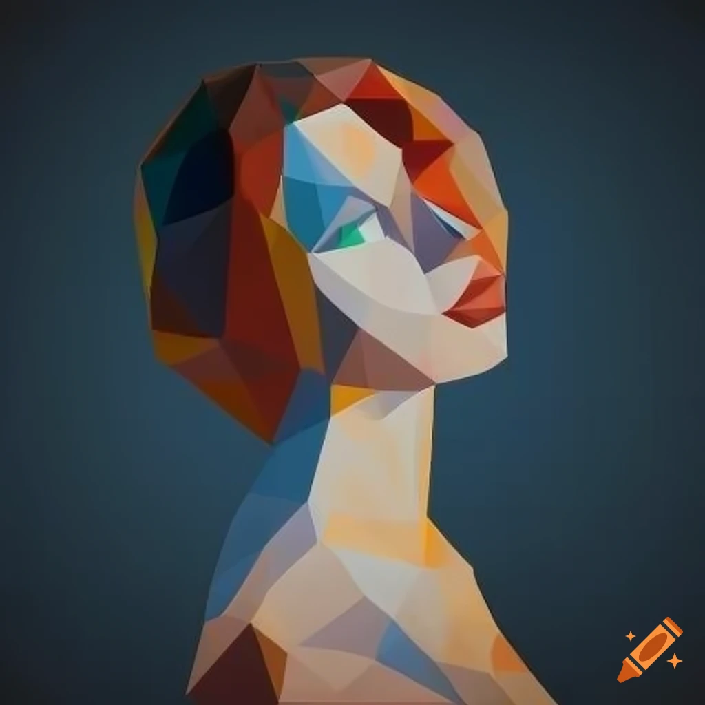 Low poly female form artwork on Craiyon