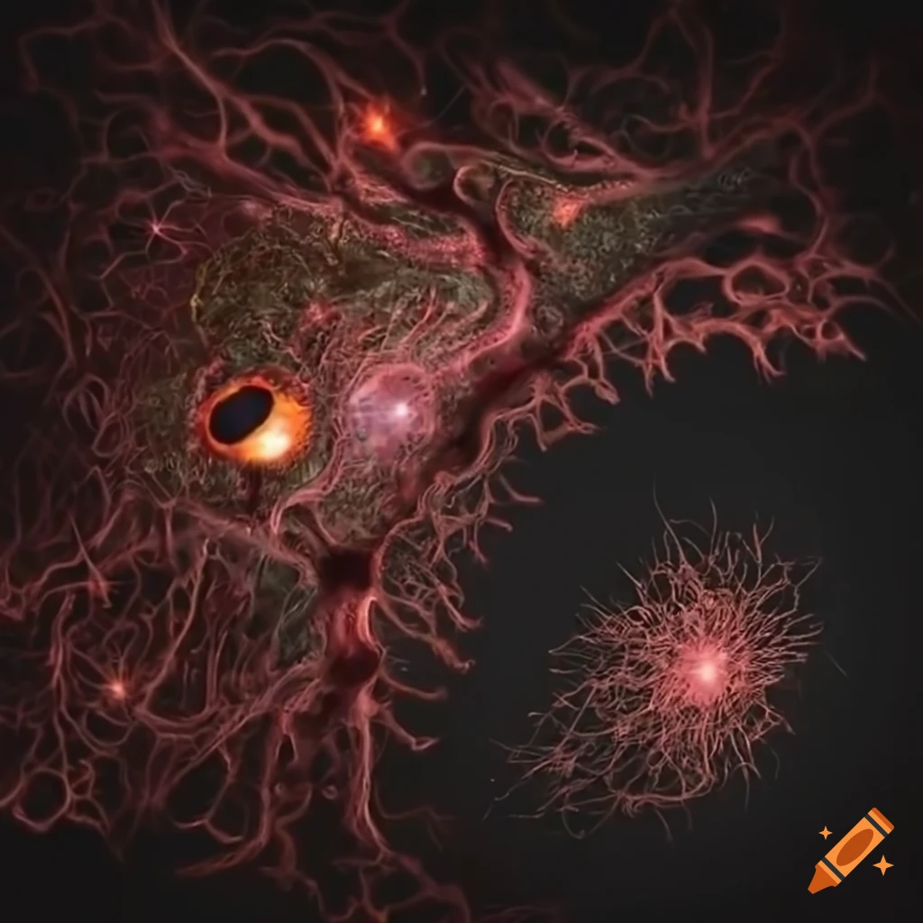 Neuron's journey from brain to star in a captivating sequence on Craiyon