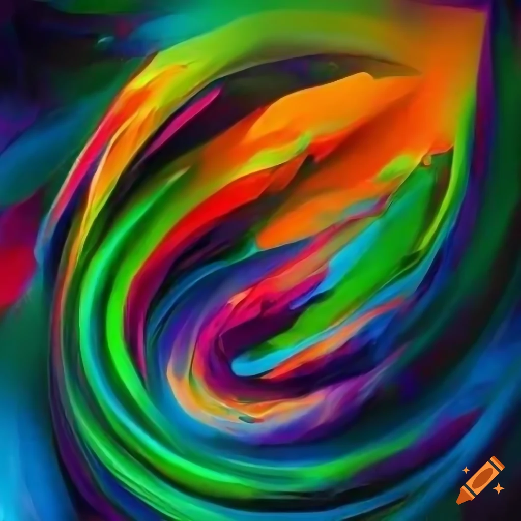 Vibrant abstract artwork bursting with energy and dynamic shapes on Craiyon