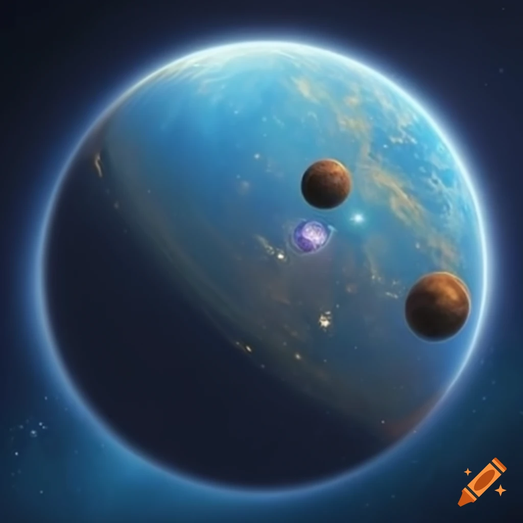 Gas giant planet in outer space on Craiyon