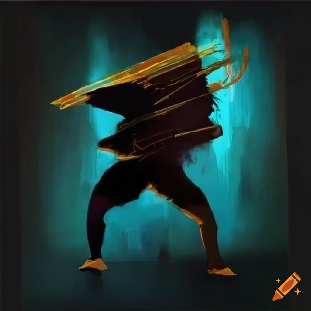 Abstract modern warrior on Craiyon