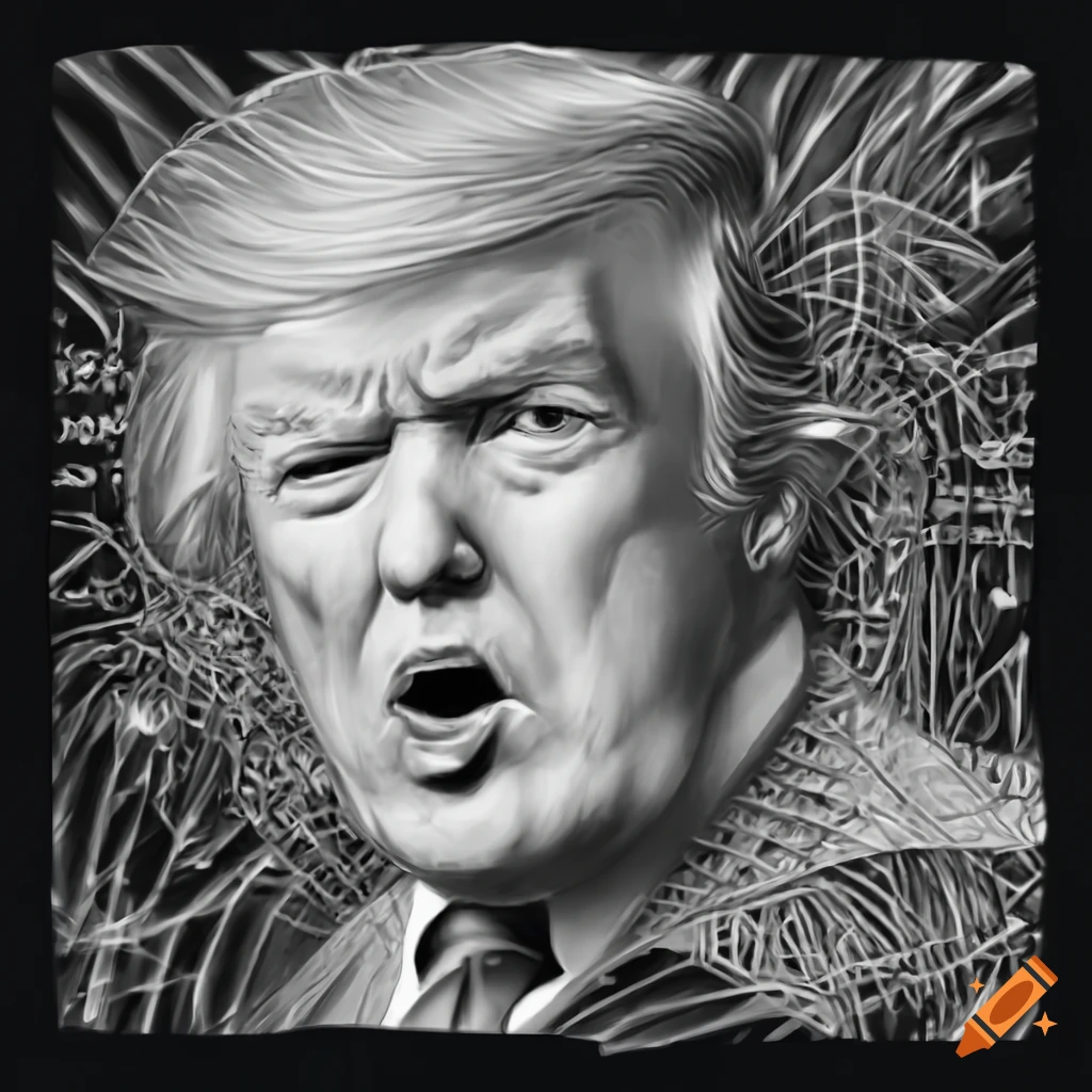 Contemporary surrealistic portrait of donald trump on Craiyon