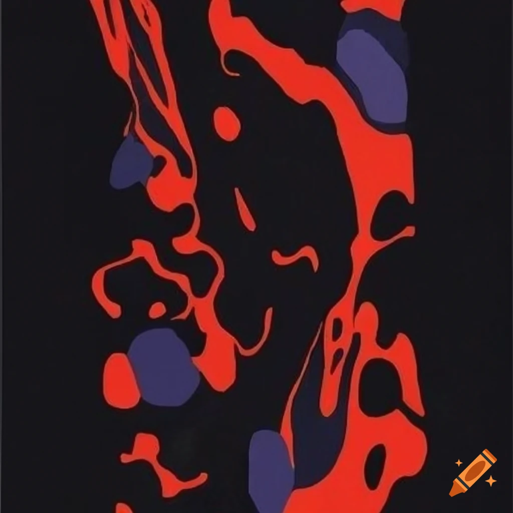 Abstract expressionist artwork in minimalist style with contrast and ...