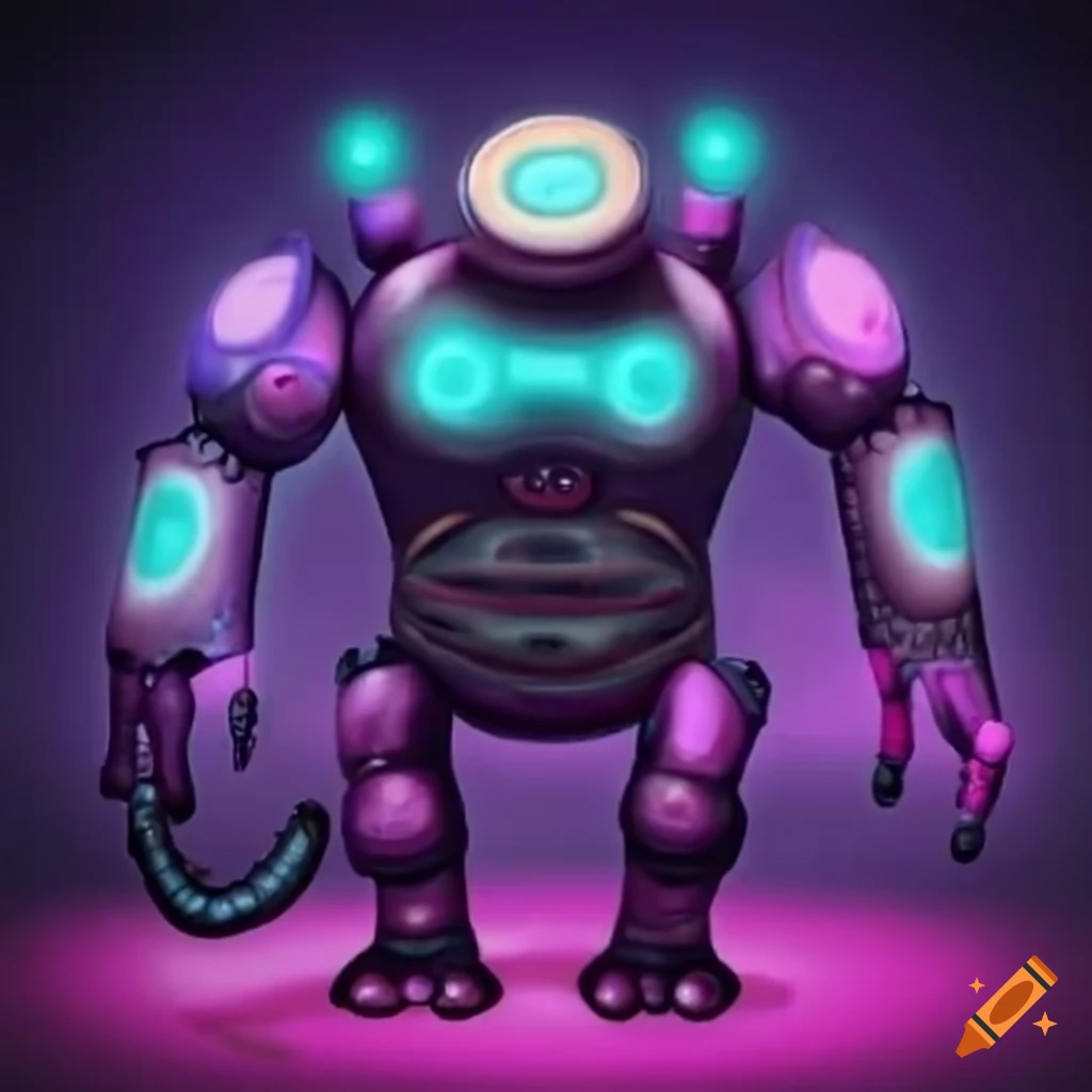 Sci-fi futuristic robot from my singing monsters on Craiyon