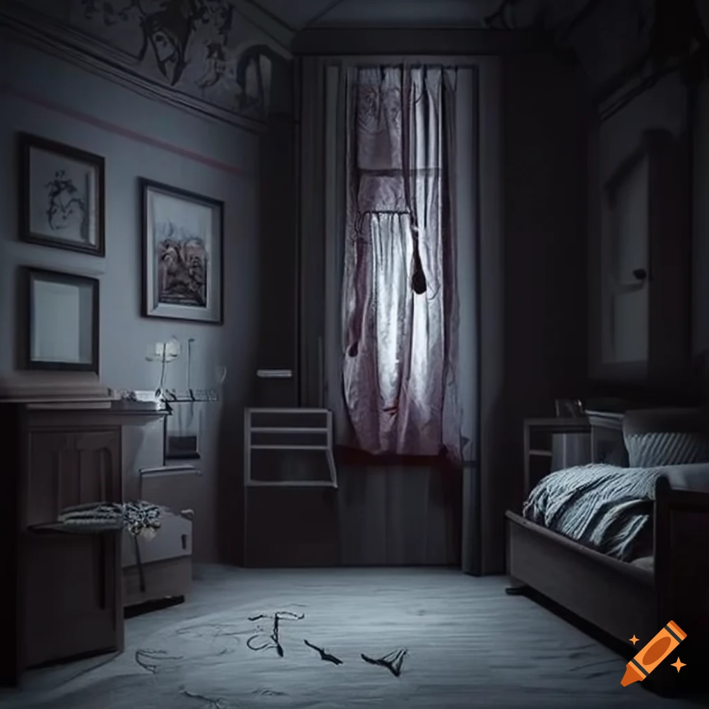 Creepy children's room with dust particles on Craiyon