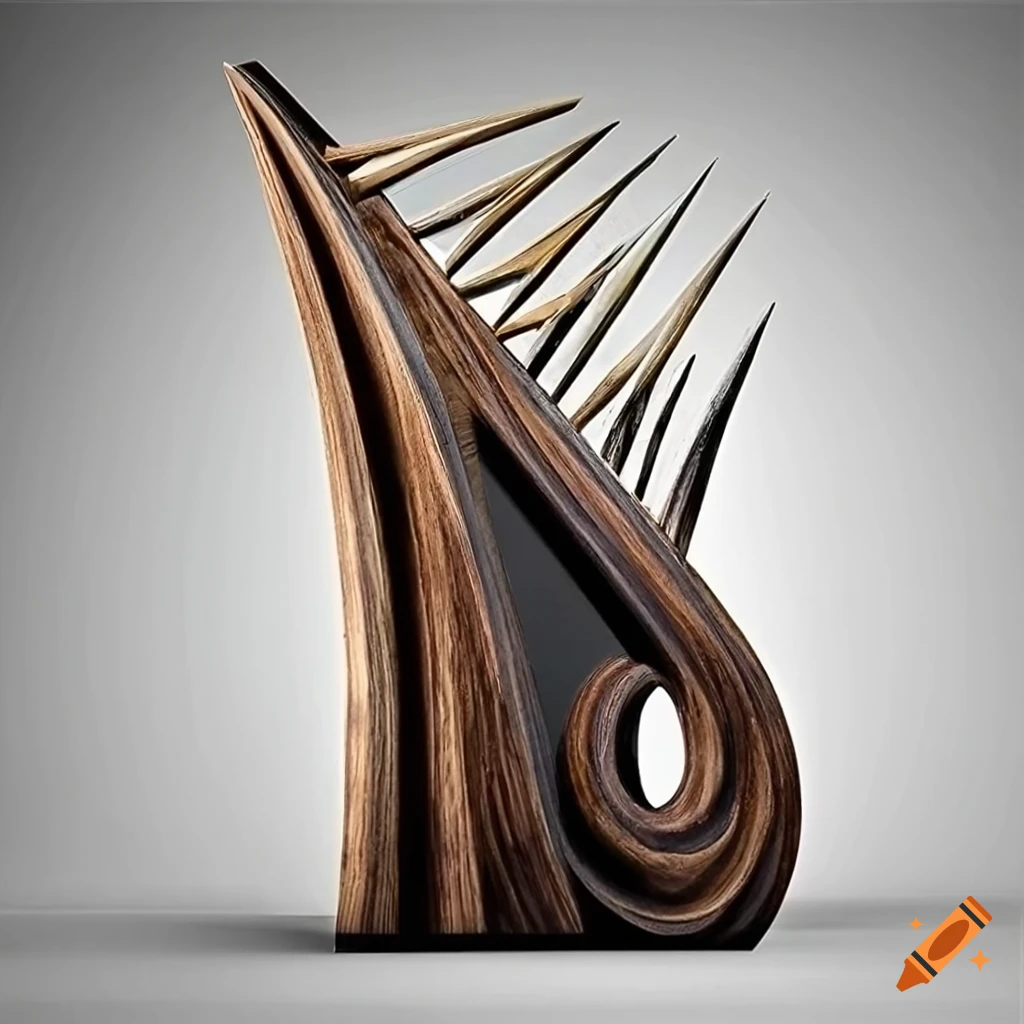 Luxurious wall art crafted from rich black walnut wood with elegant ...