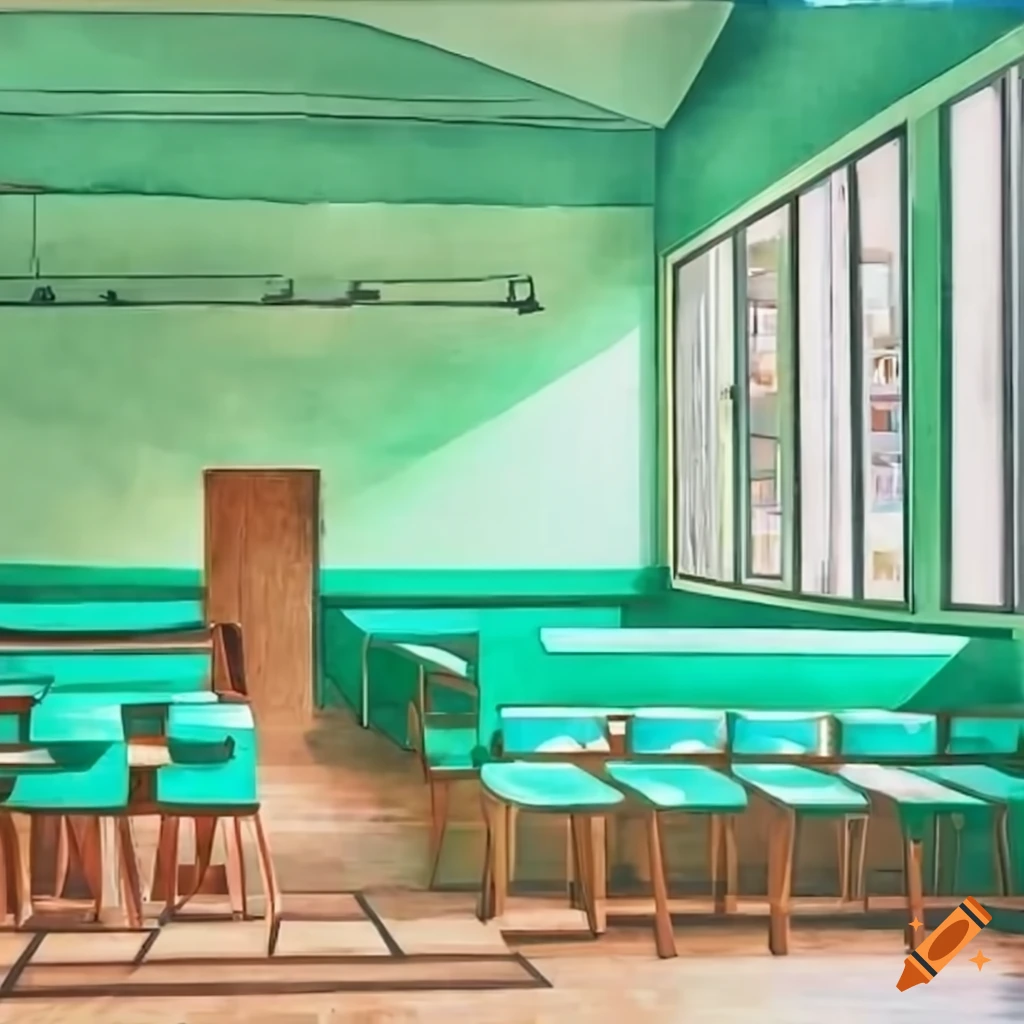 Modern school cafeteria with flexible seating and ample storage in a ...