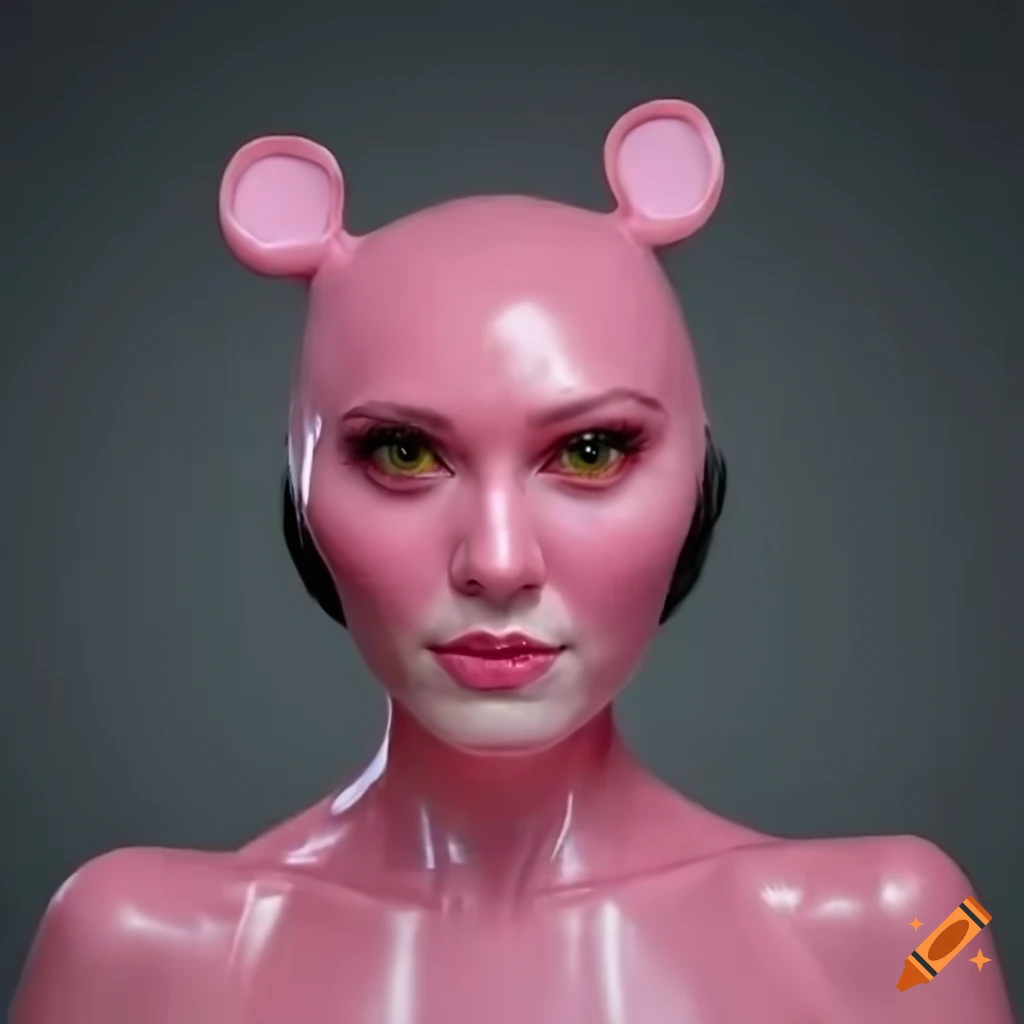Mary elizabeth winstead face with a pink panther costume in ...