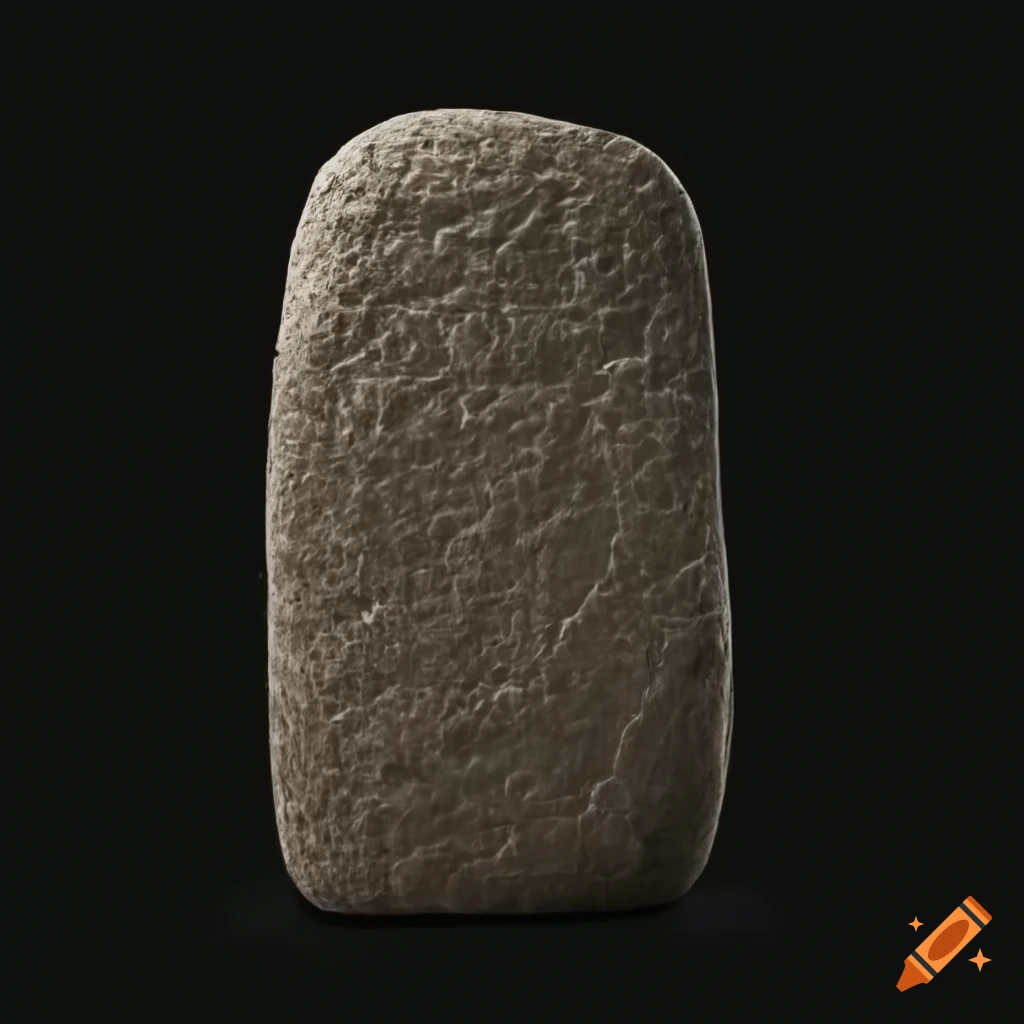 Stone tablet on Craiyon