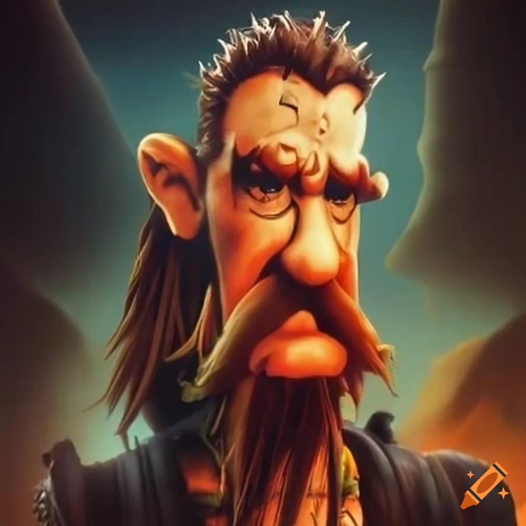 Satirical mashup of Asterix and Blade Runner characters on Craiyon