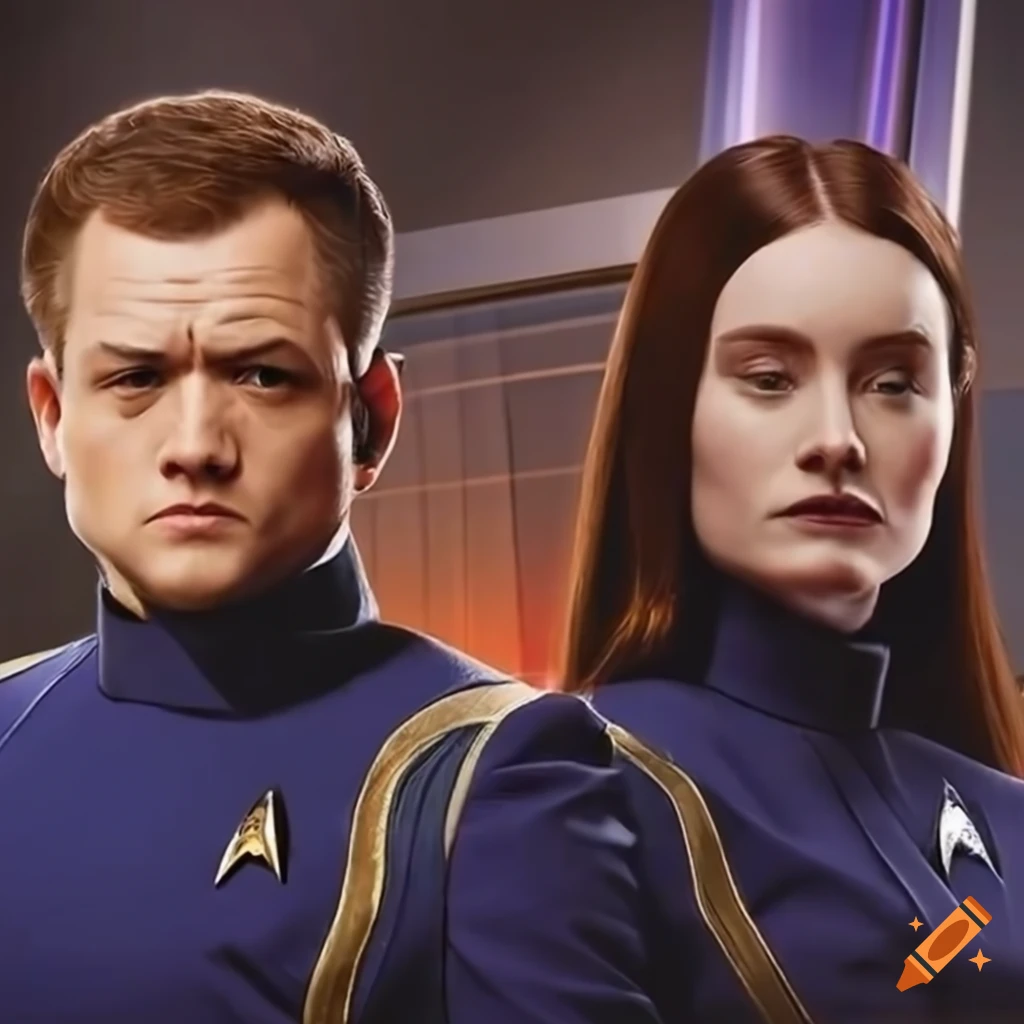 Starfleet heroes on Star Trek Discovery movie poster art in isometric ...