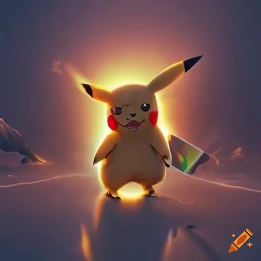 Pikachu engaging in a lightning-fast thumb fight attack on Craiyon