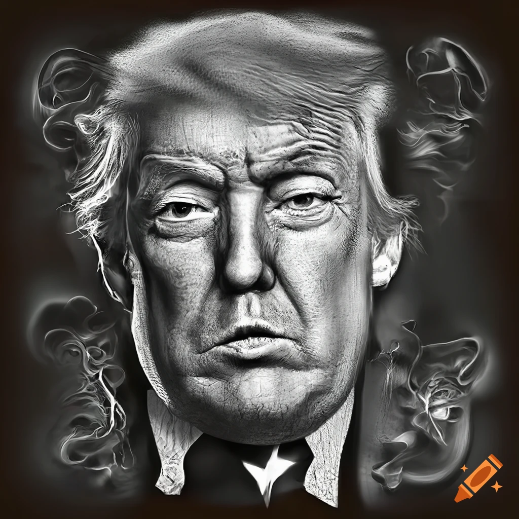 Contemporary surrealistic portrait of donald trump on Craiyon