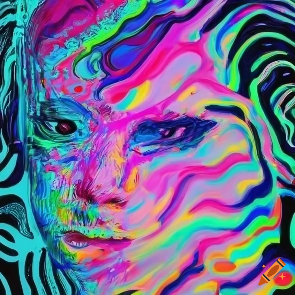 Abstract hyperpop art illustration on Craiyon