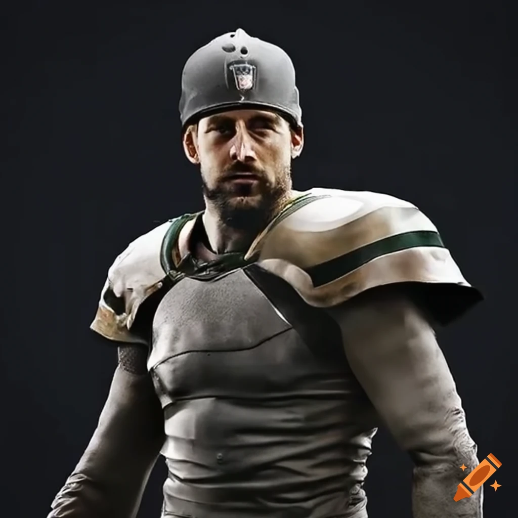 Aaron rodgers in knight armor on Craiyon