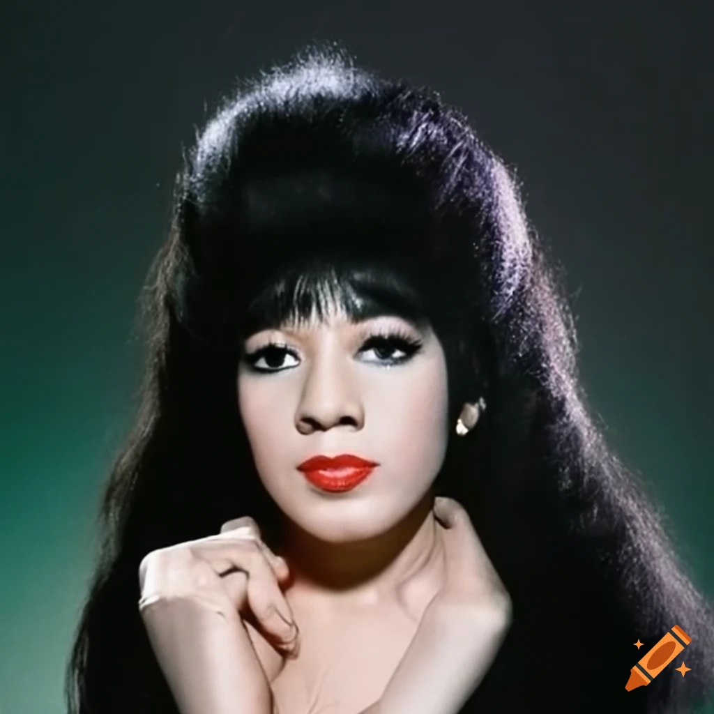 Ronnie Spector in colorful 60s attire performing with The Ronettes on ...