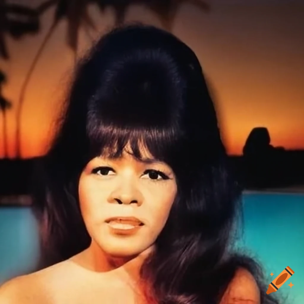 Ronnie spector at the pool in a 60s swimsuit on Craiyon