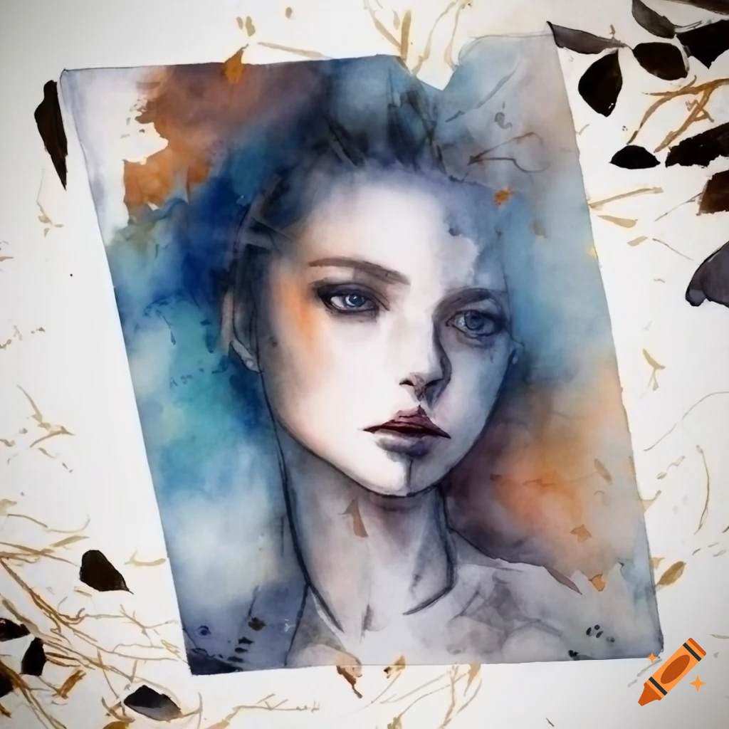 Portrait of a woman in love in the style of Final Fantasy artbook ...