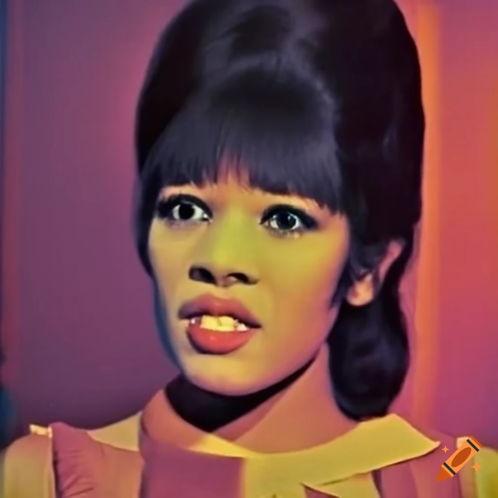 Ronnie Spector in colorful 60s attire performing with The Ronettes on ...