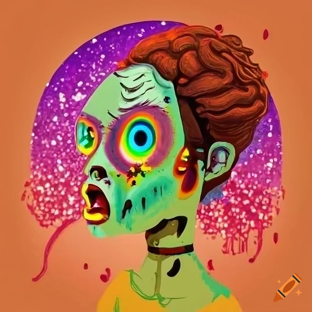 Colorful and quirky hand-drawn illustration in goosebumps book style on ...