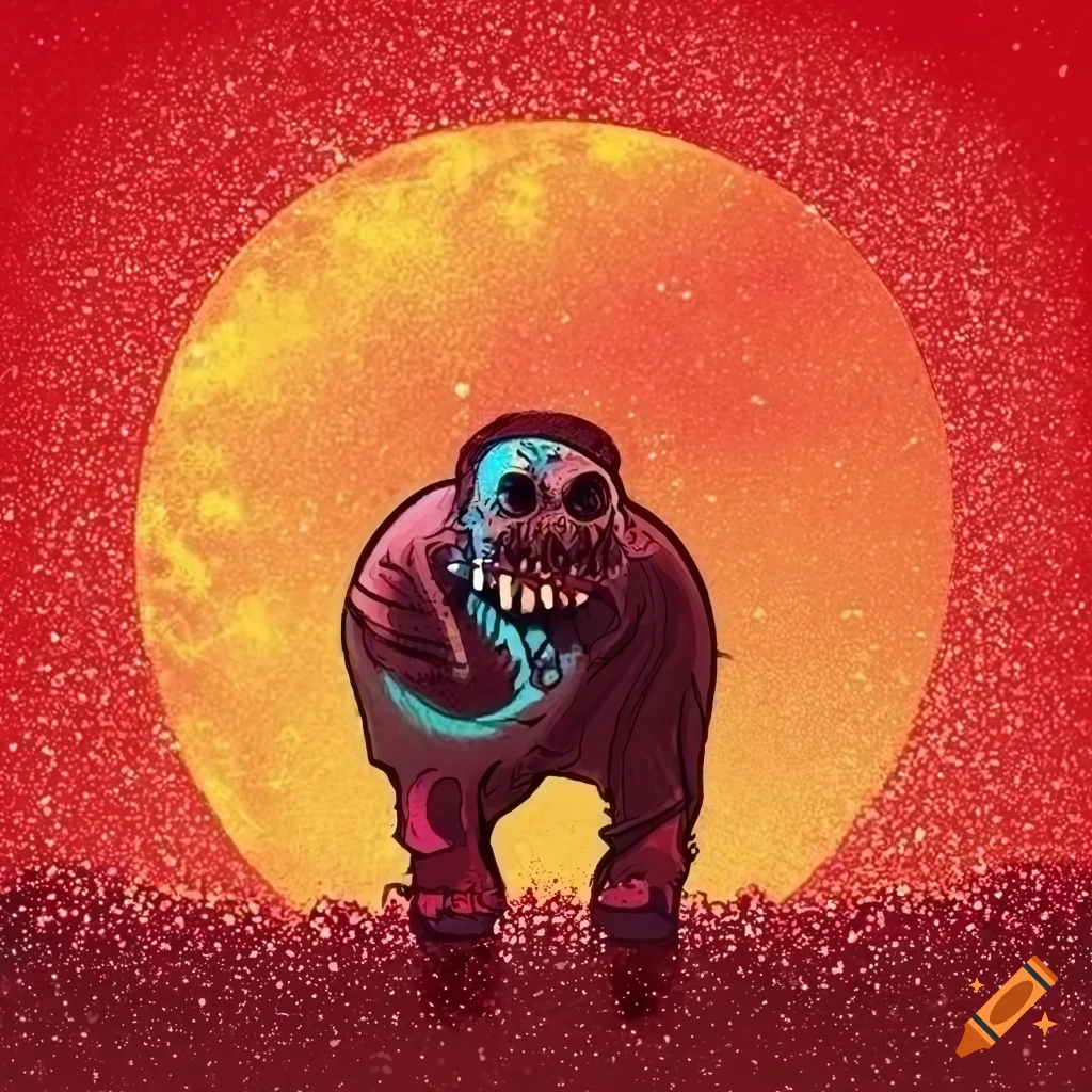 Colorful and quirky hand-drawn illustration in goosebumps book style on ...