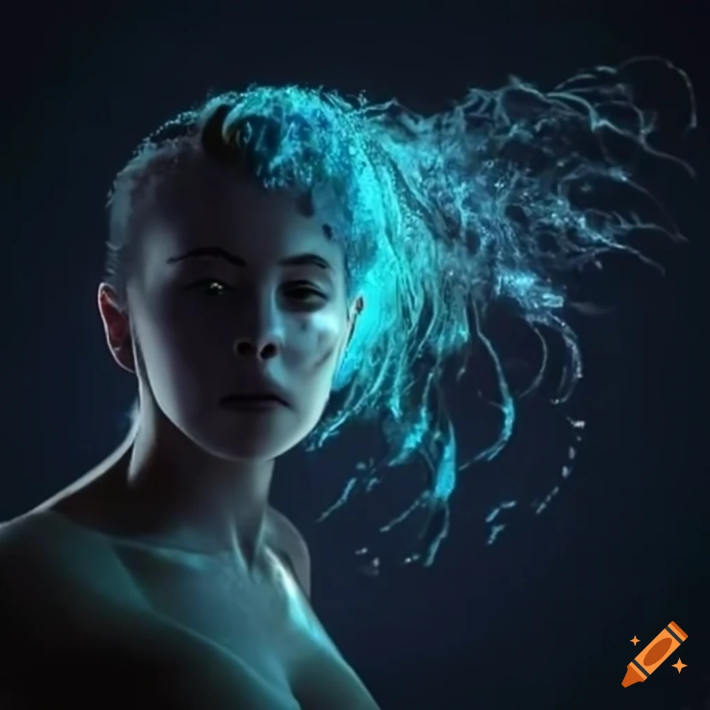 Two powerful fighting forms transforming into shimmering light on Craiyon