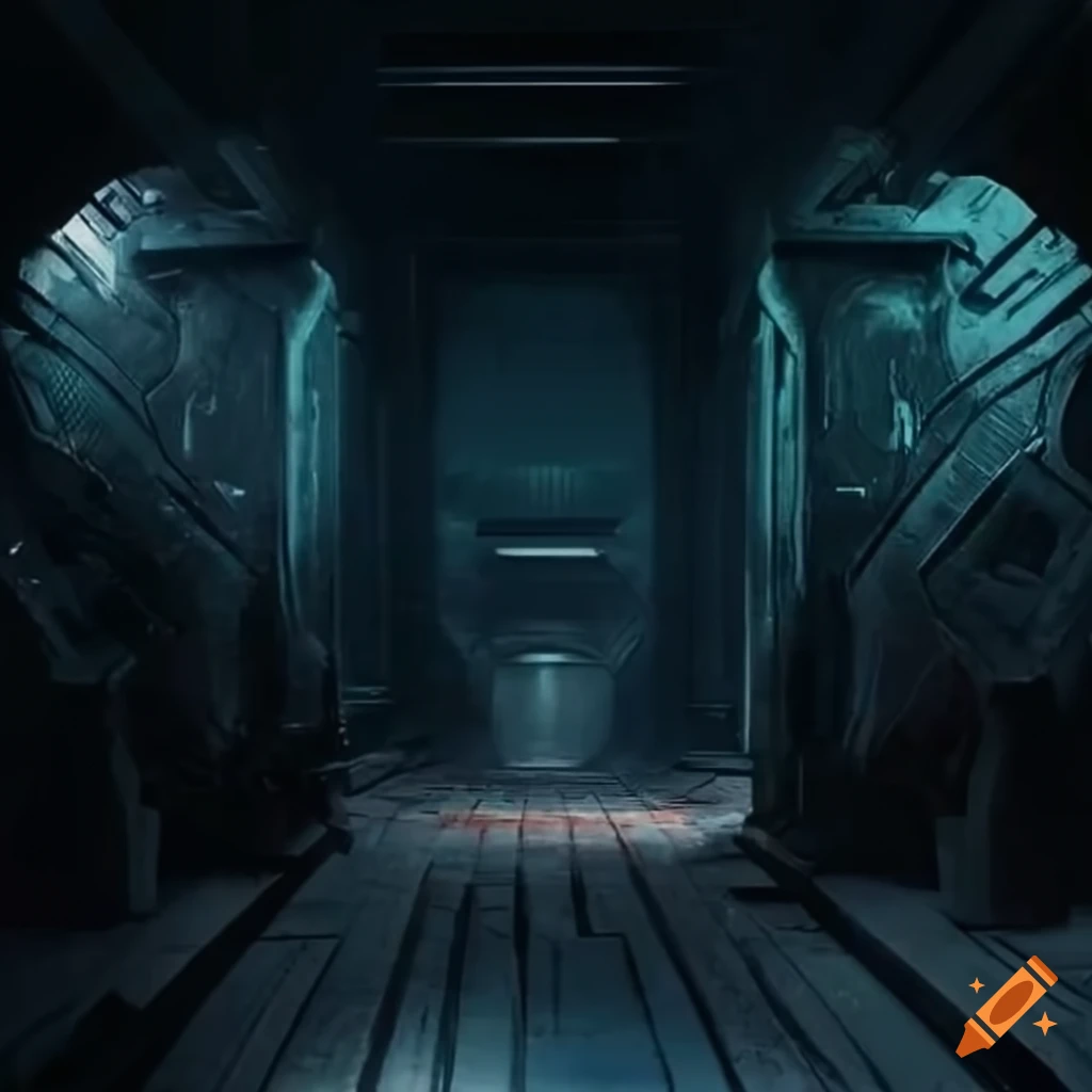 Tech ruins interior on Craiyon