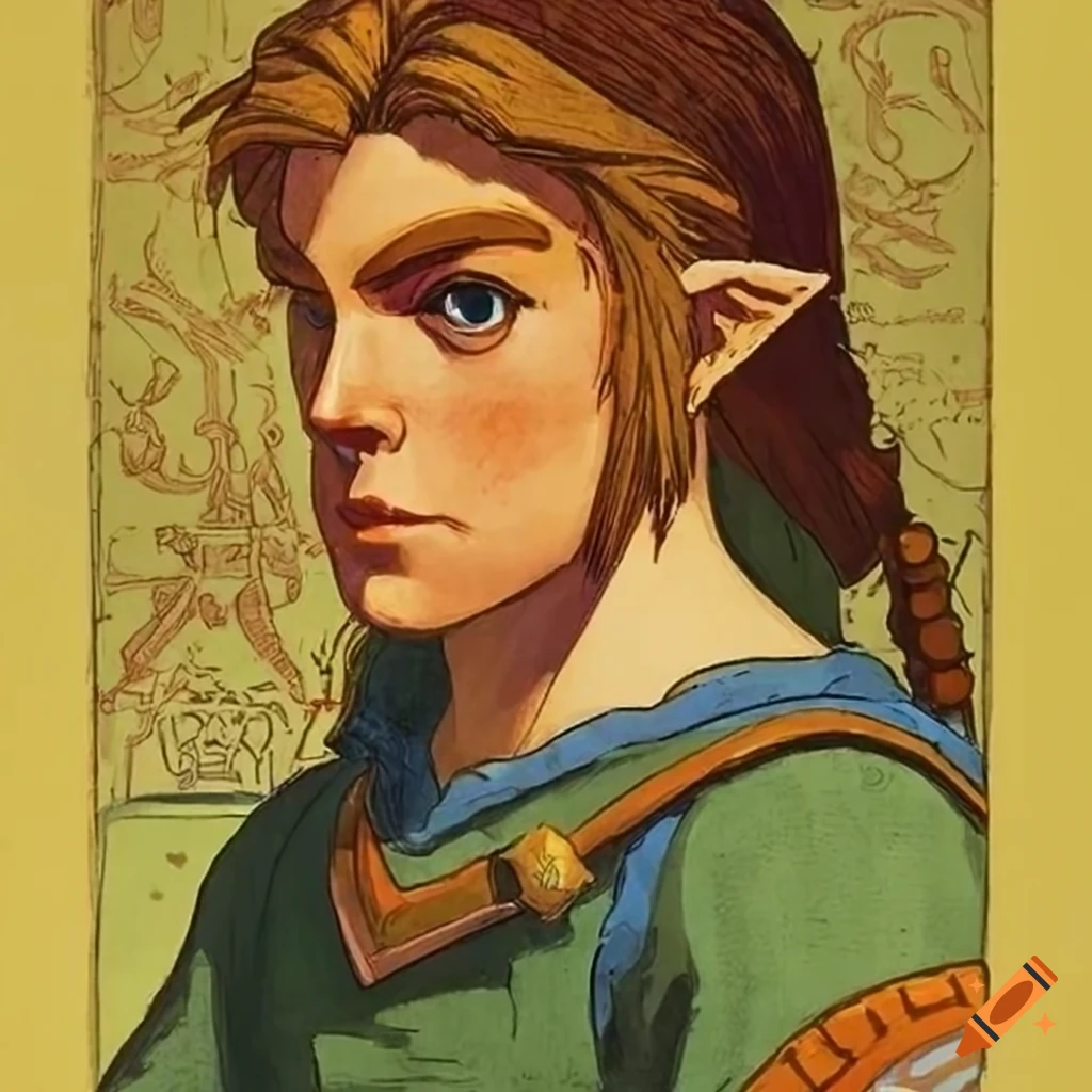 Portrait of Link from Legend of Zelda: Breath of the Wild, 1899 Ivan ...