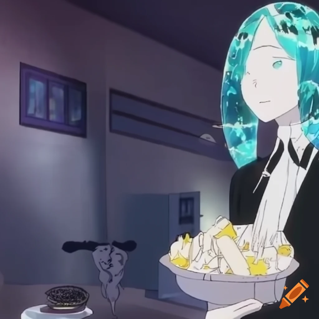 Gems from Houseki no Kuni for a cozy night at home on Craiyon