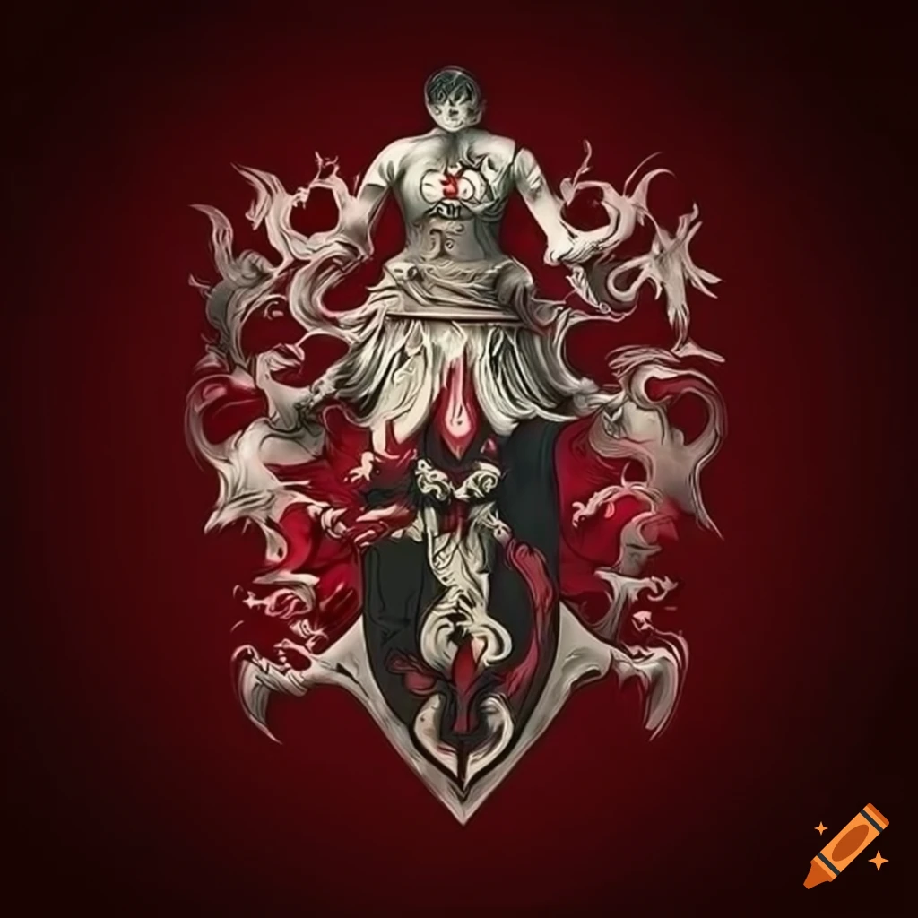 Vampire family crest with emblem on Craiyon