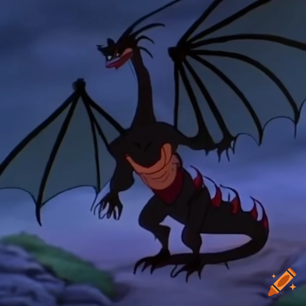 Magical shapeshifting dragon in classic Disney style on Craiyon