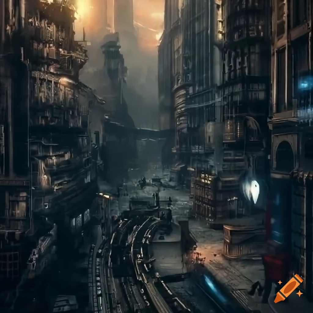 Sci-fi city map with intricate streets in high resolution on Craiyon