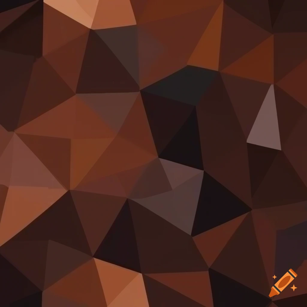 Dark fall brown polygon patchwork in vector art style on Craiyon